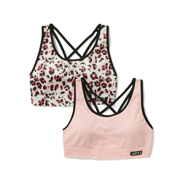 Justice Girls Strappy Back Bra, 2Pk, Sz 28-38 - Walmart.com