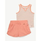 Justice Girls Striped Tee & Short Set, Sizes XS - XLP - Walmart.com