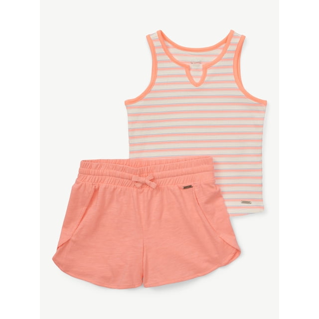 Justice Girls Striped Tee & Short Set, Sizes XS - XLP - Walmart.com