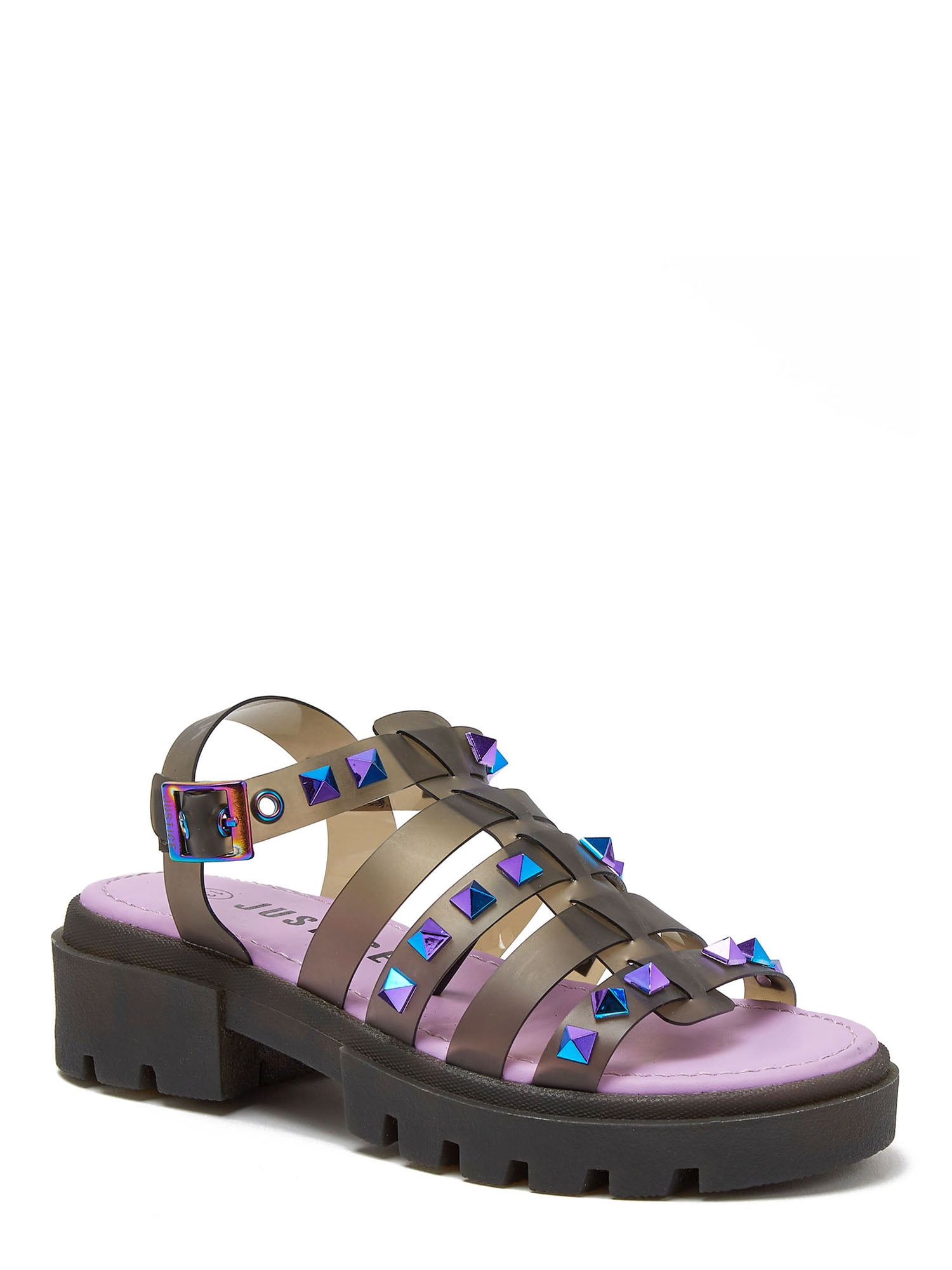 Justice Girls Studded Jelly Fisherman Sandals, Sizes 13-5 - Walmart.com