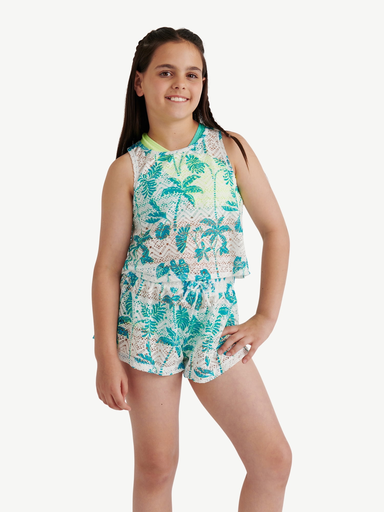 Justice Girls Swim Cover-Up Set, Cover-Up, Sizes XS-XL - Walmart.com