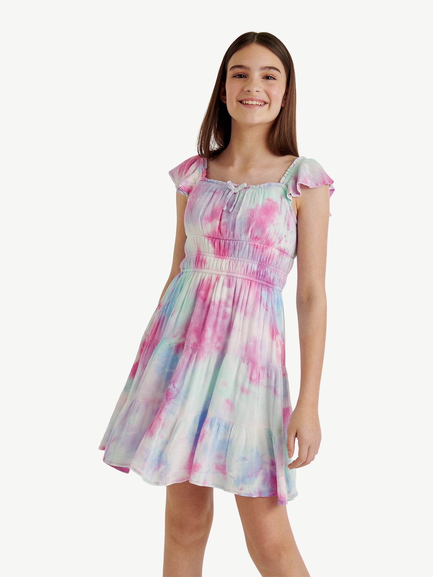 Justice Girls Tie Dye Dress, Sizes XS - XLP - Walmart.com