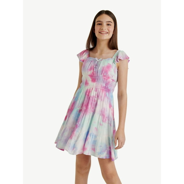 Justice Girls Tie Dye Dress, Sizes XS - XLP - Walmart.com