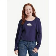 Justice Girls J-Sport Active Crew Sweatshirt and Jogger 2-Piece Outfit ...