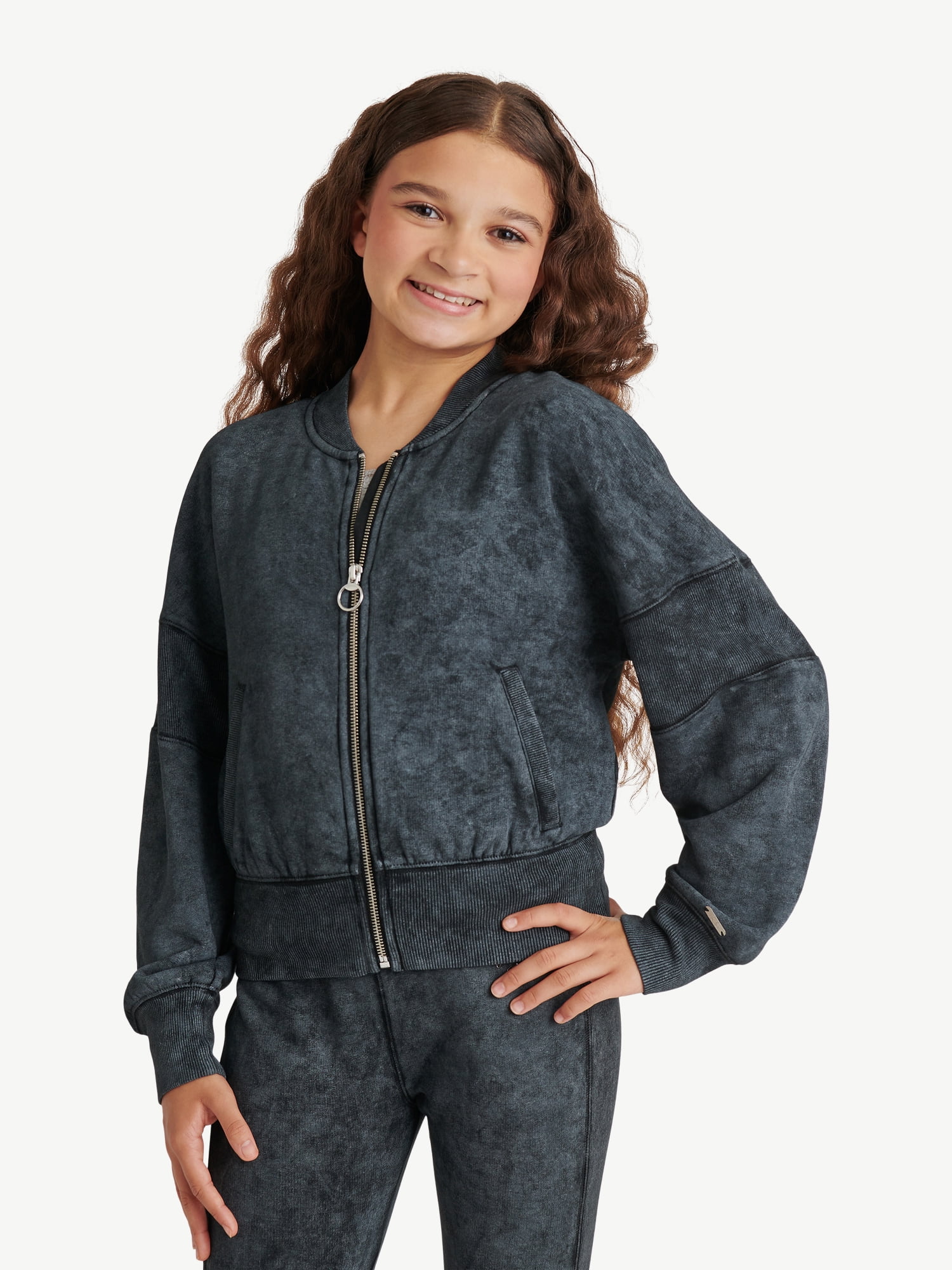 Justice Girls Fleece Bomber Jacket, Sizes XS-XLP, Comfortable & Stylish ...