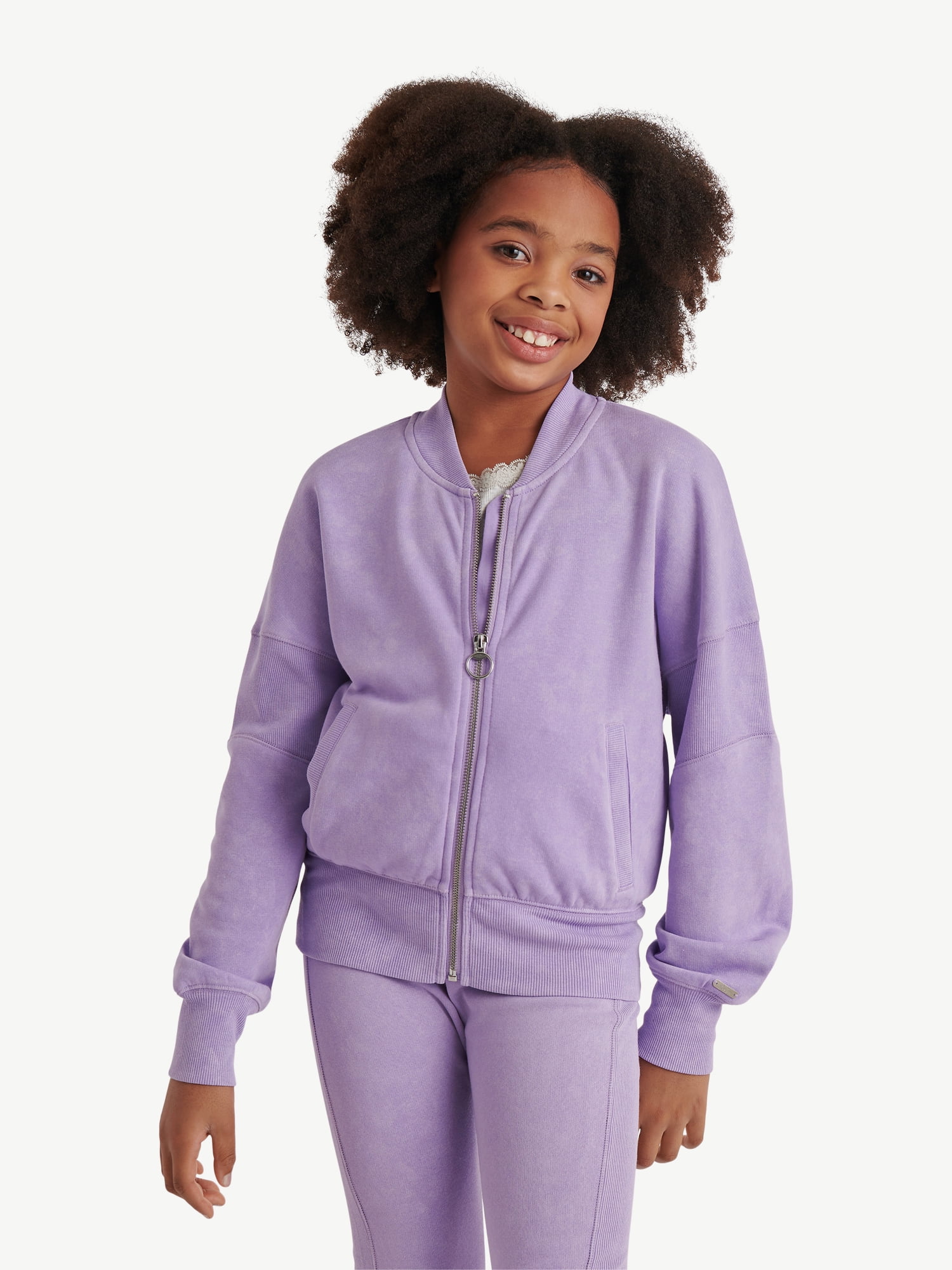 Justice Girls Fleece Bomber Jacket, Sizes XS-XLP, Warm and Comfortable ...
