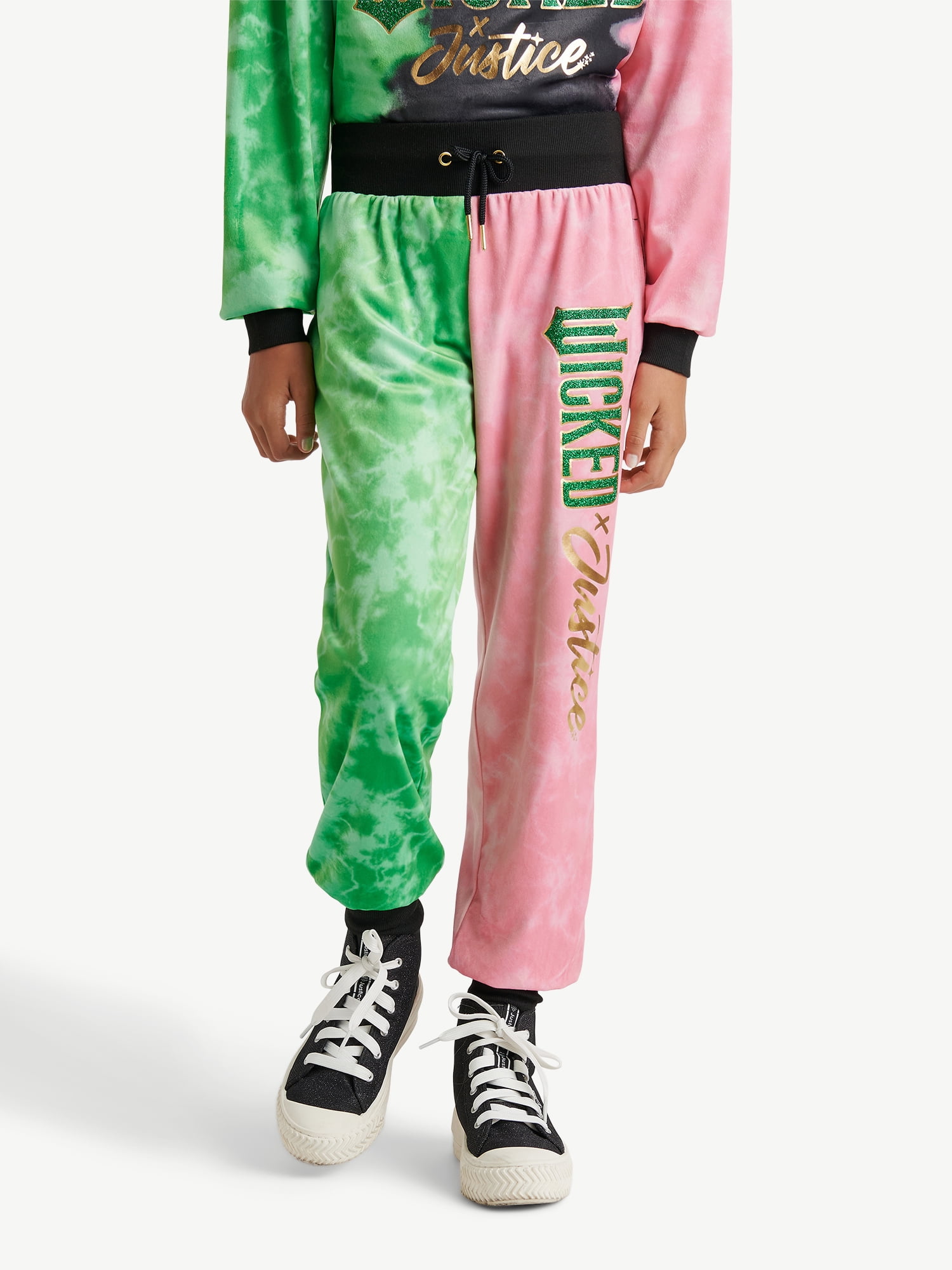Justice Girls Wicked Jogger - Soft Velour Joggers - Walmart.com