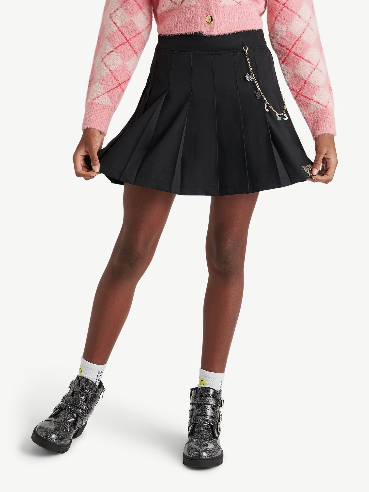 Justice Girls Wicked Pleated Skirt with Side Chain, Sizes XS-XLP ...