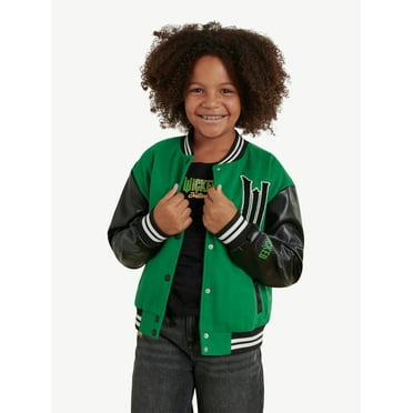 Stretch Is Comfort Girl's Glitter Live Love Cheer | Mock Neck Jacket ...