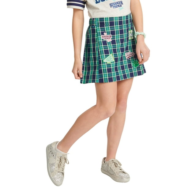 Justice Girls x Stranger Things Woven Plaid Skirt, Sizes XS-XLP ...