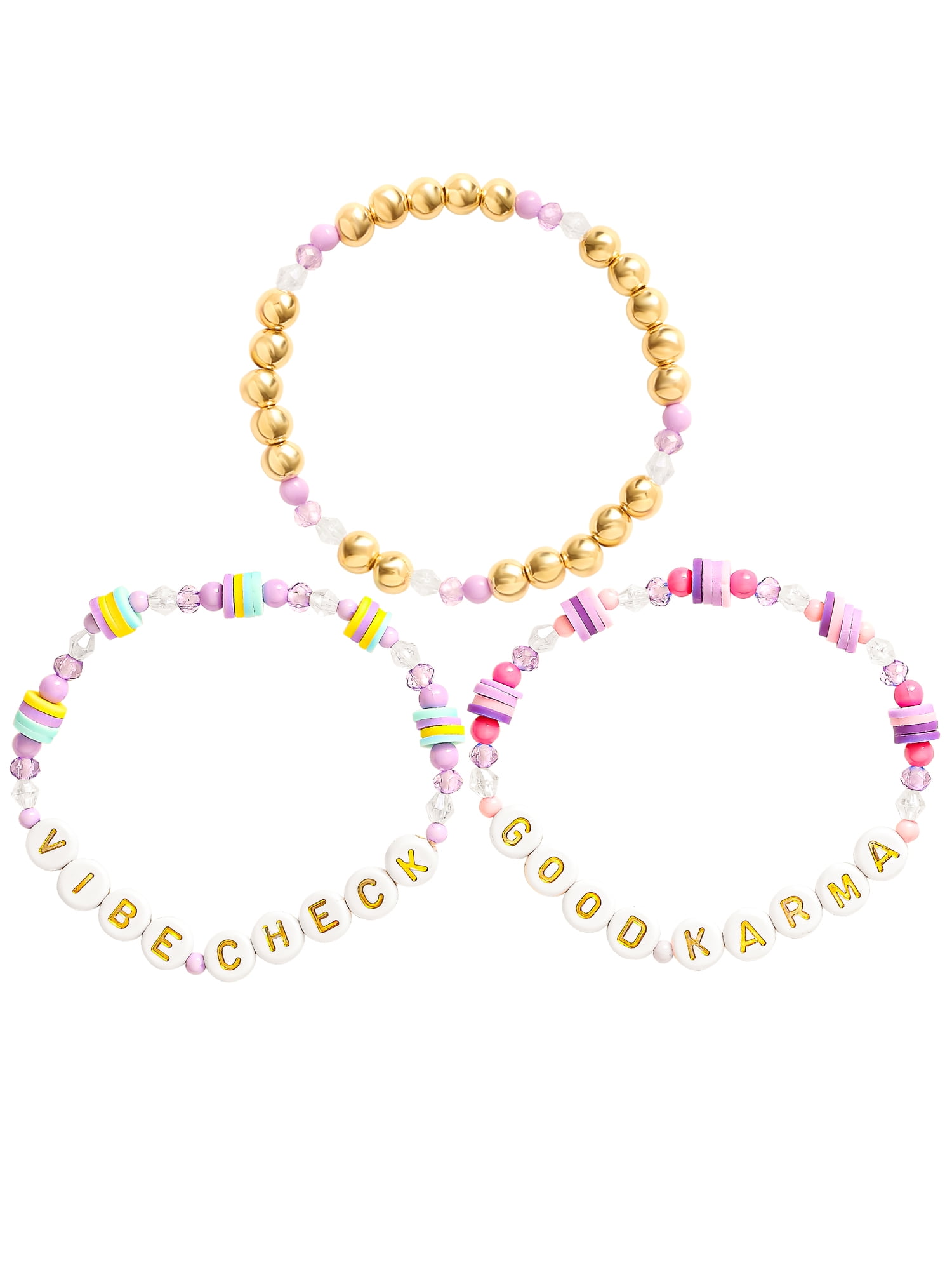 Justice Fashion Girl's/Tween Jewelry Good Karma Silver-Tone Stretch ...