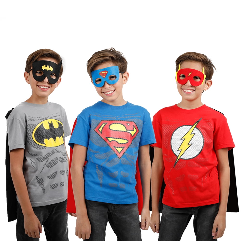 Justice League 3-Pack Youth Boys DC Superheroes T-Shirt, Superhero ...