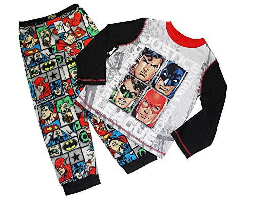 Justice League Boy's Batman, Robin, Superman and Flash Pajama Set, Size ...
