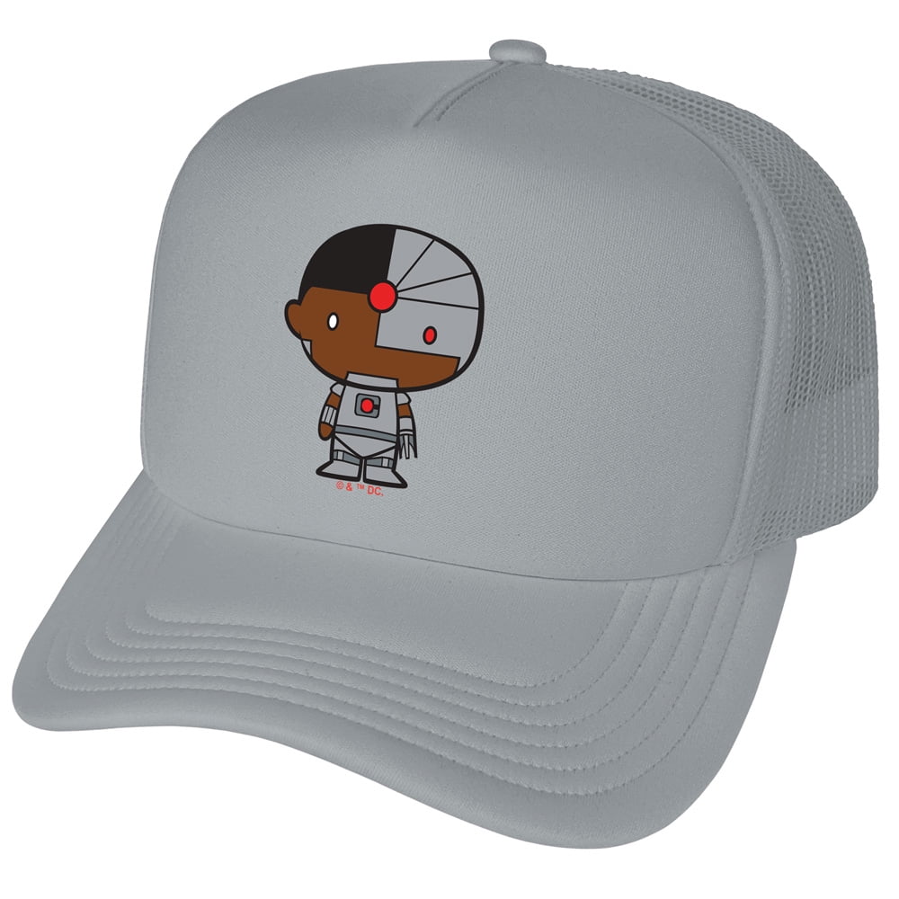 Justice League Cyborg Cute Chibi Character Foam Snapback Trucker Hat ...