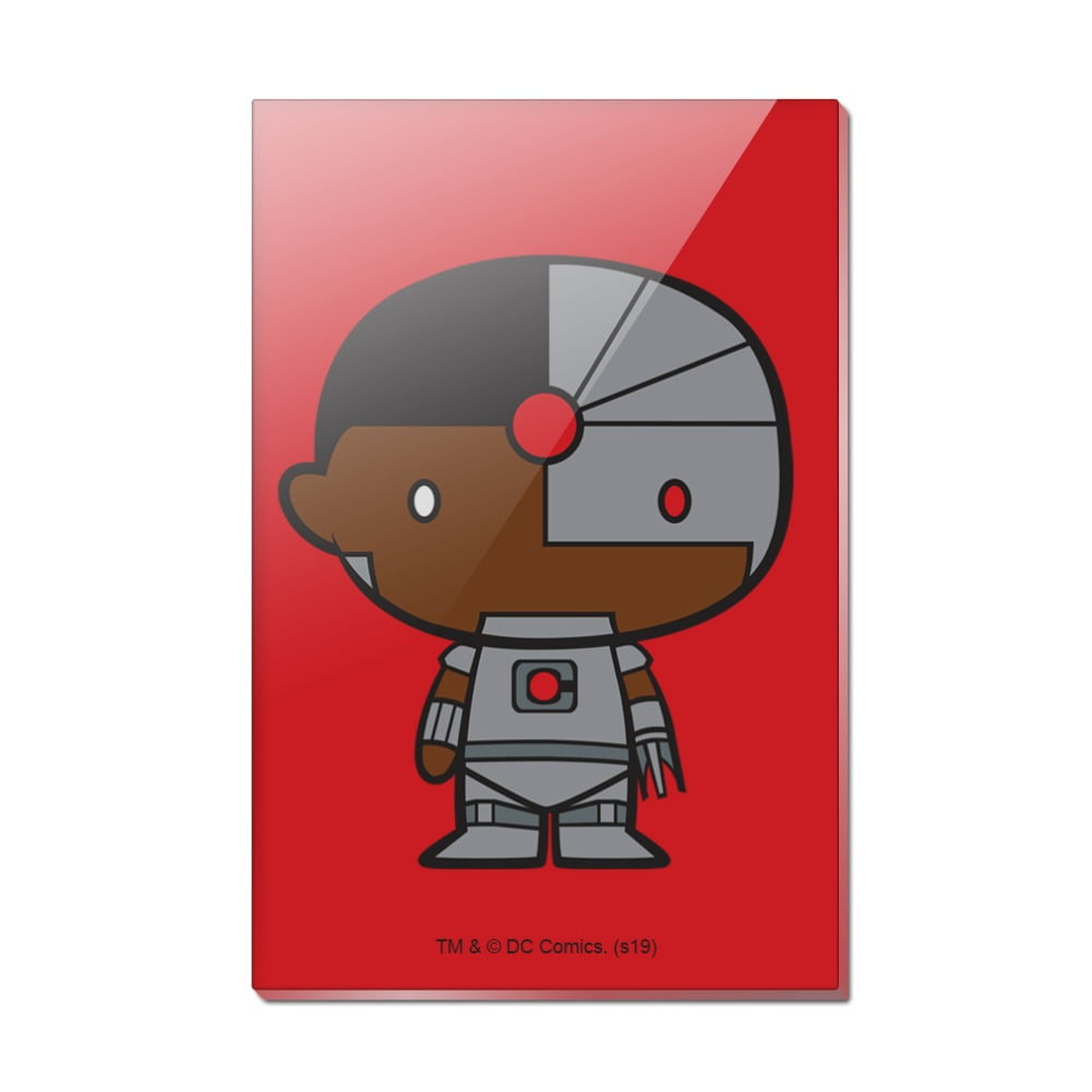 Justice League Cyborg Cute Chibi Character Rectangle Acrylic Fridge ...