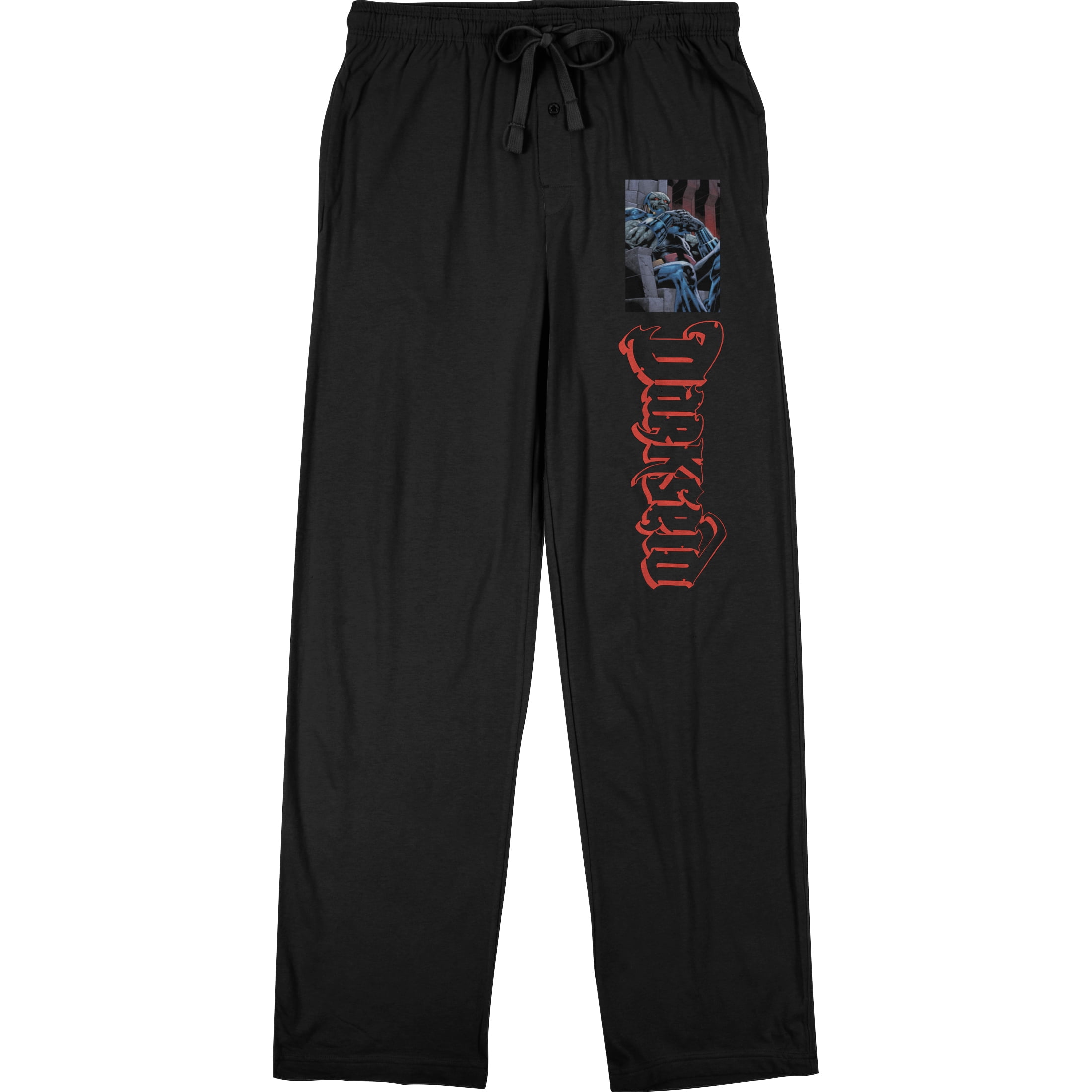 Justice League Darkseid Character Logo Black Graphic Sleep Pajama Pants ...