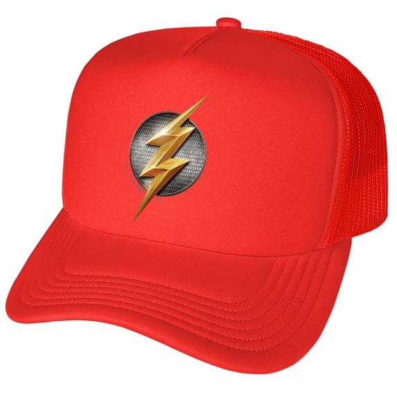 Justice League Flash Logo Foam Snapback Trucker Hat - Unisex for Men ...