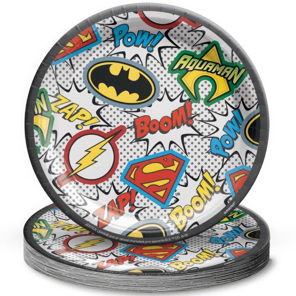 Justice League Heroes Unite 7" Round Plates - Walmart.com
