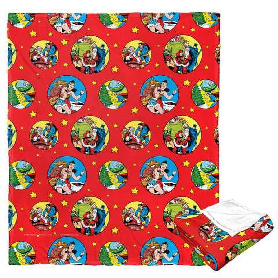 Justice League Heroic Holiday Helpers Warner Bros Kids Silk Touch Throw ...