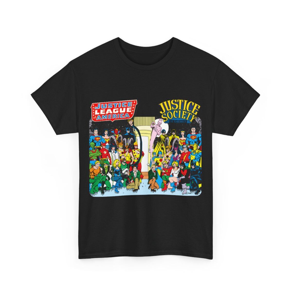 Justice League & Justice Society T-Shirt - JLA/JSA Team-up - George Perez Art , Grateful ...