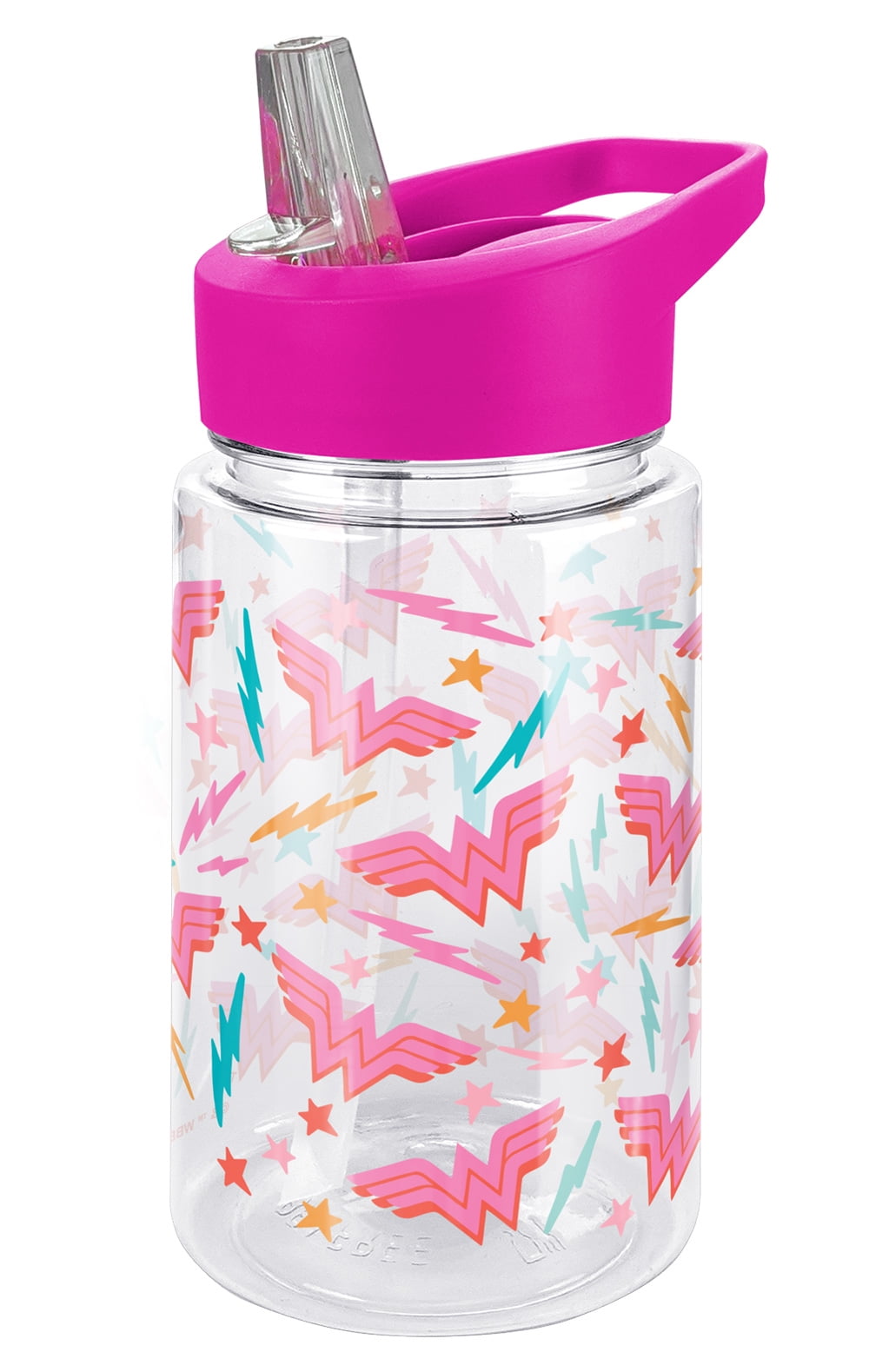 Justice League Kids Tritan Plastic Water Bottle with Straw Lid and ...