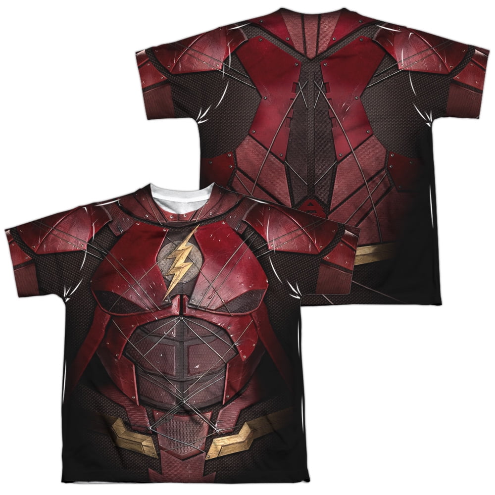 Justice League Movie - Flash Uniform (Front/Back Print) - Youth Short ...