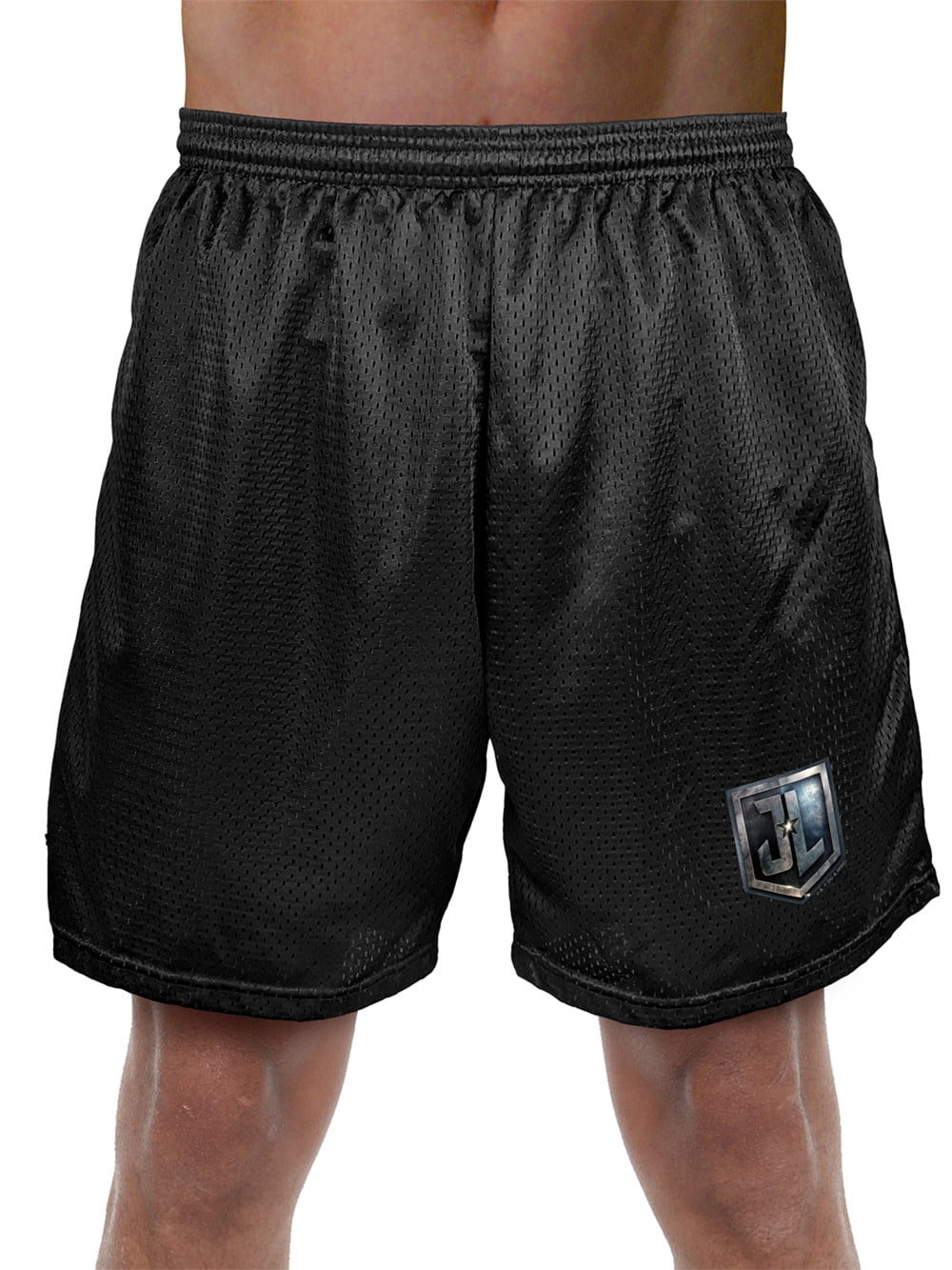 Justice League Movie Logo Mens Lined Mesh Shorts, Black, X-Large ...