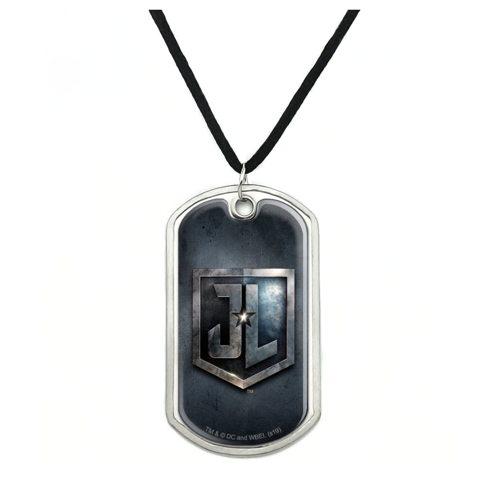 Justice League Movie Logo Military Dog Tag Pendant Necklace with Cord ...