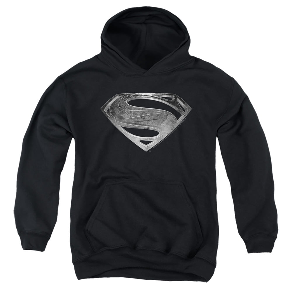 Justice League Movie Superman Symbol Black Suit Kids Pull-Over Hoodie ...