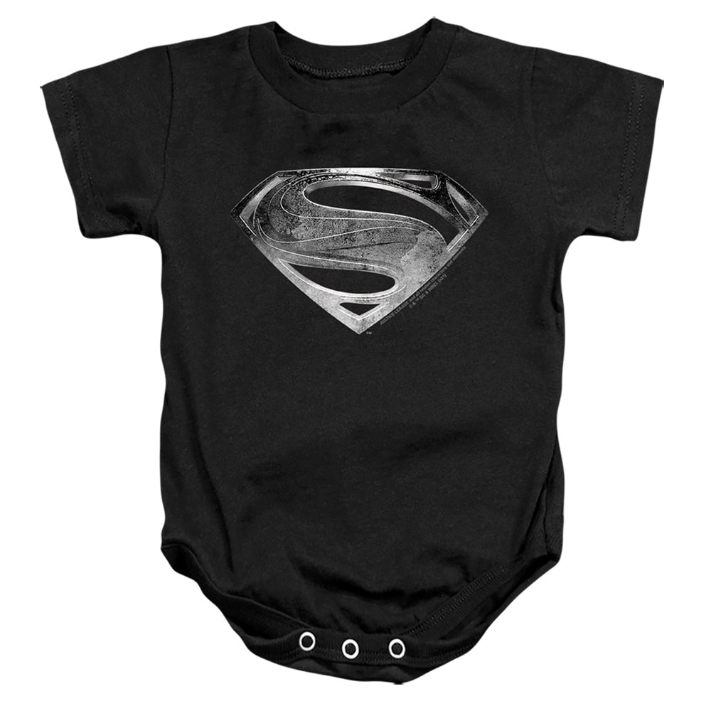 Justice League Movie Superman Symbol Black Suit Unisex Infant Snap Suit ...