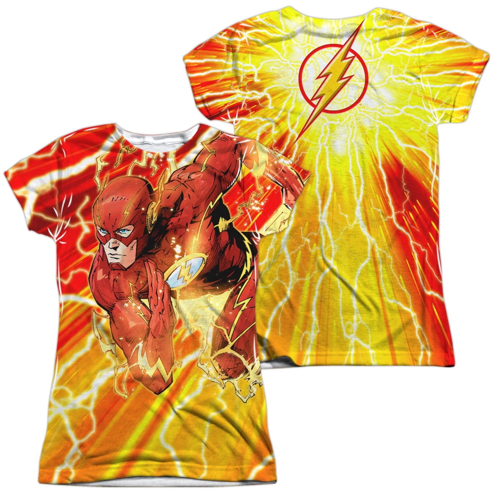 Justice League Of America Lightning Dash Girls Jr Sublimation White ...