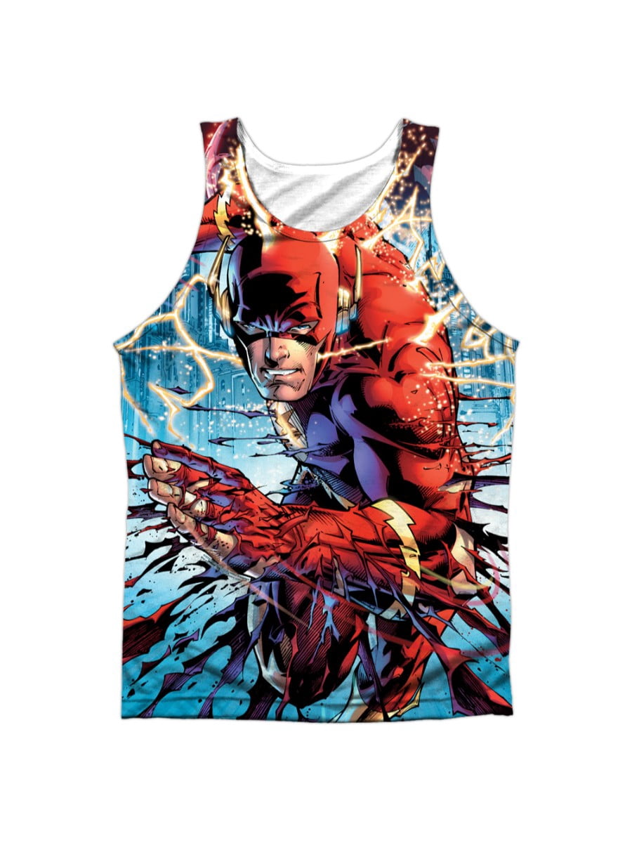 Jla - Ripping And Tearing (Front/Back Print) - Tank Top - X-Large ...