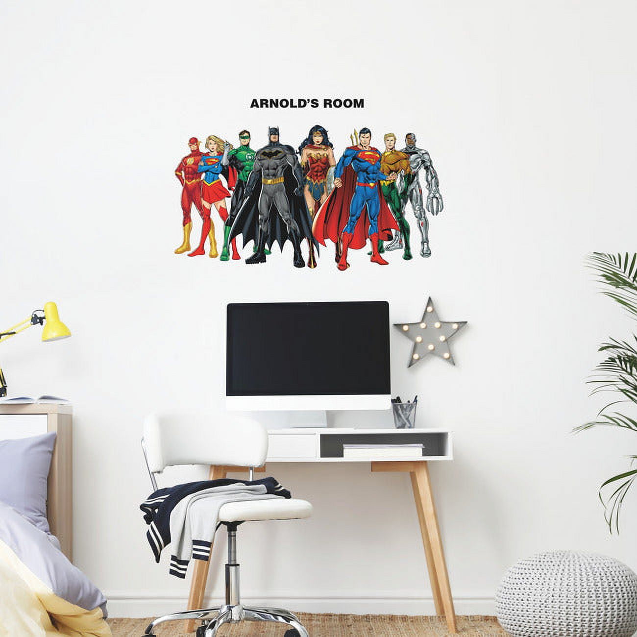 Justice League Peel And Stick Giant Wall Decals With Alphabet - Walmart.com
