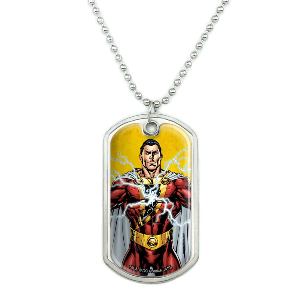 Justice League Shazam Character Military Dog Tag Pendant Necklace with ...
