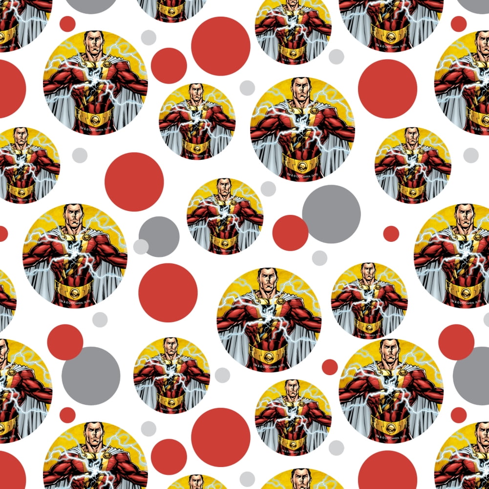 Justice League Shazam Character Premium Gift Wrap Wrapping Paper Roll ...