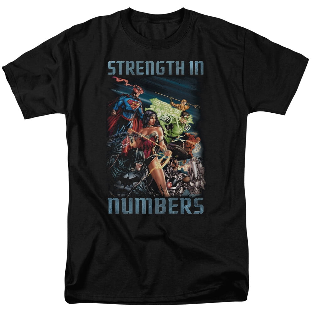 Justice League Strength In Numbers T Shirt Licensed Comic Book Tee ...