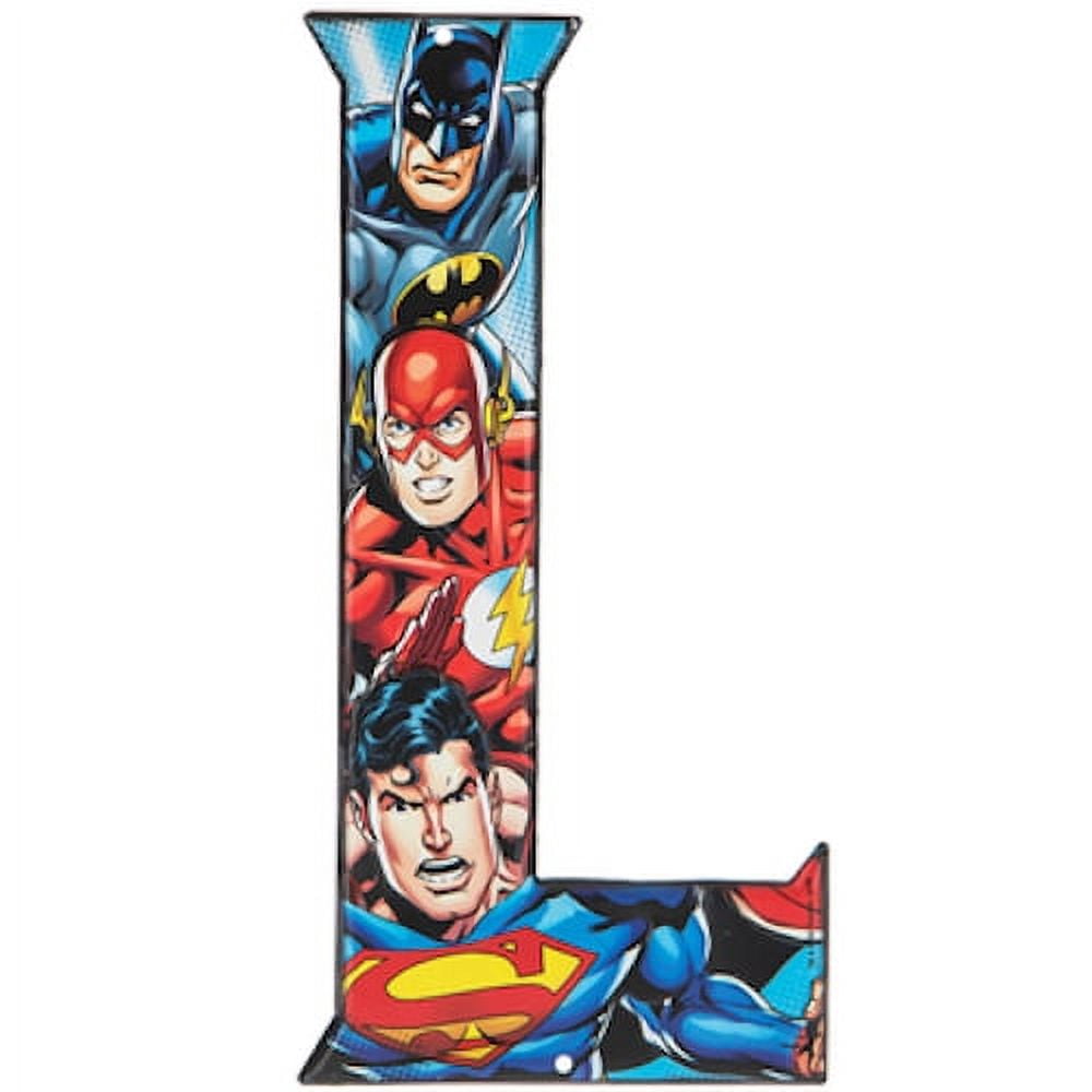 Justice League Superhero Letter L Metal Sign Home Decoration Wall Art ...