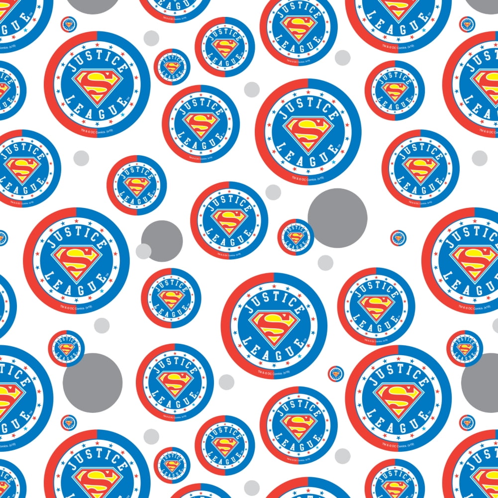 Justice League Superman Athletic Logo Premium Gift Wrap Wrapping Paper ...