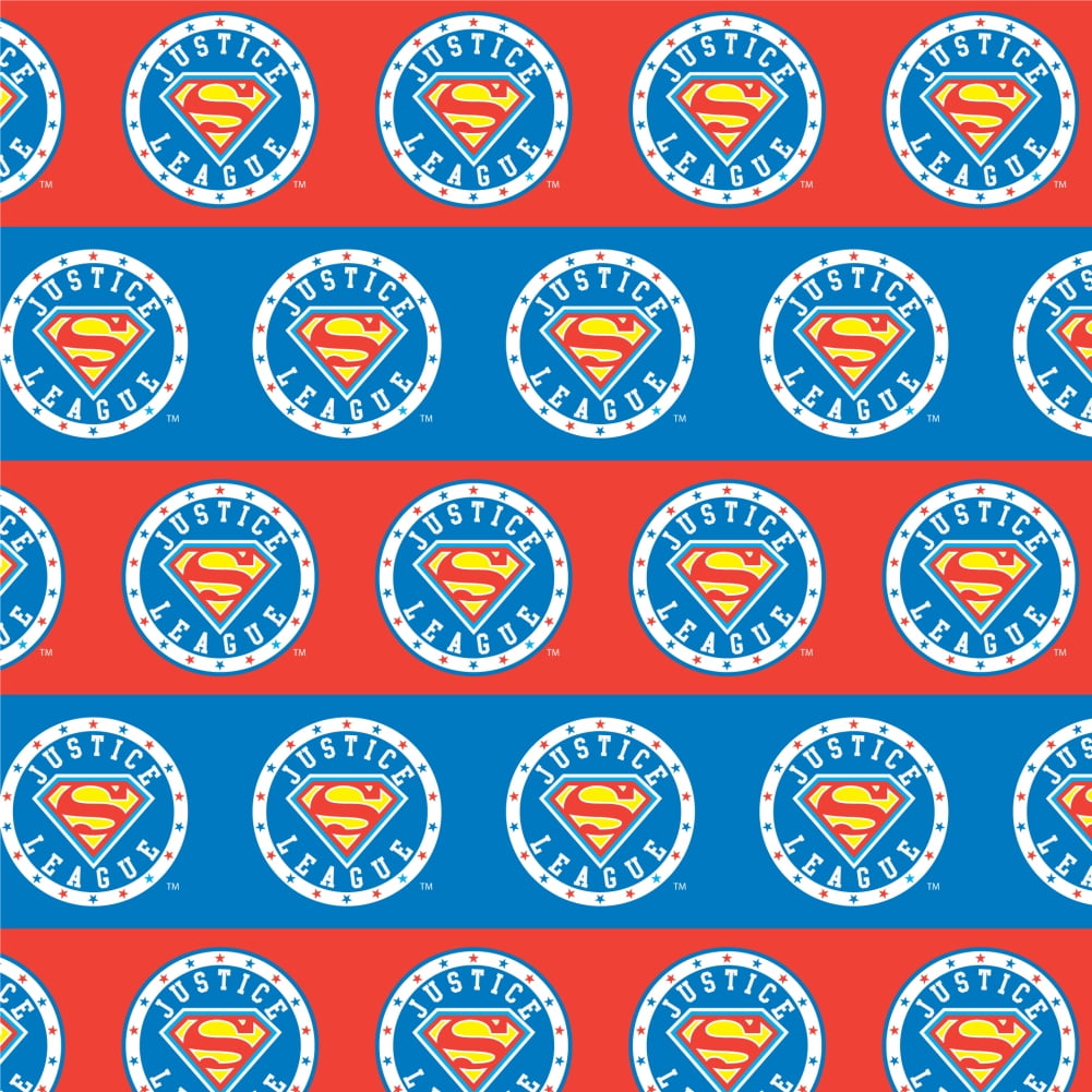 Justice League Superman Athletic Logo Premium Roll Gift Wrap Wrapping ...