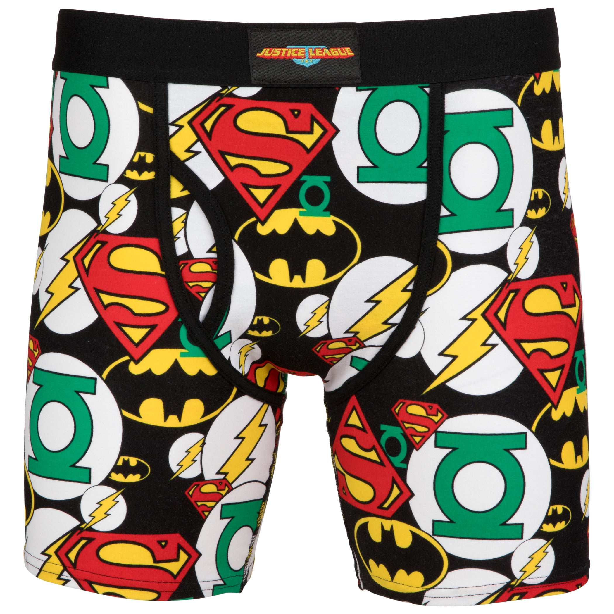 Justice League Symbols All Over Print Boxers Briefs-Small (28-30 ...