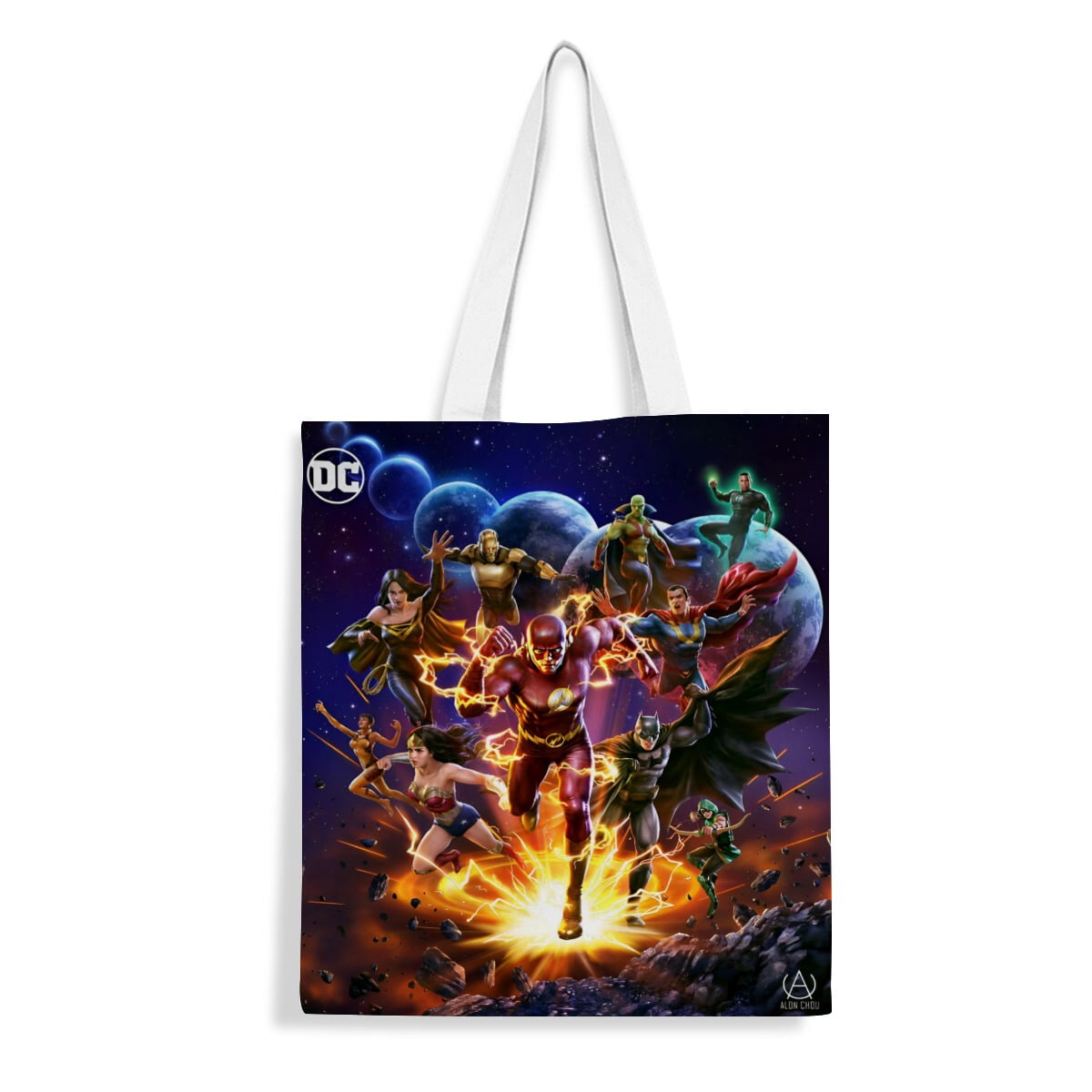 Justice League canvas Tote Bag for Women Aesthetic Cute Cat Shopping ...