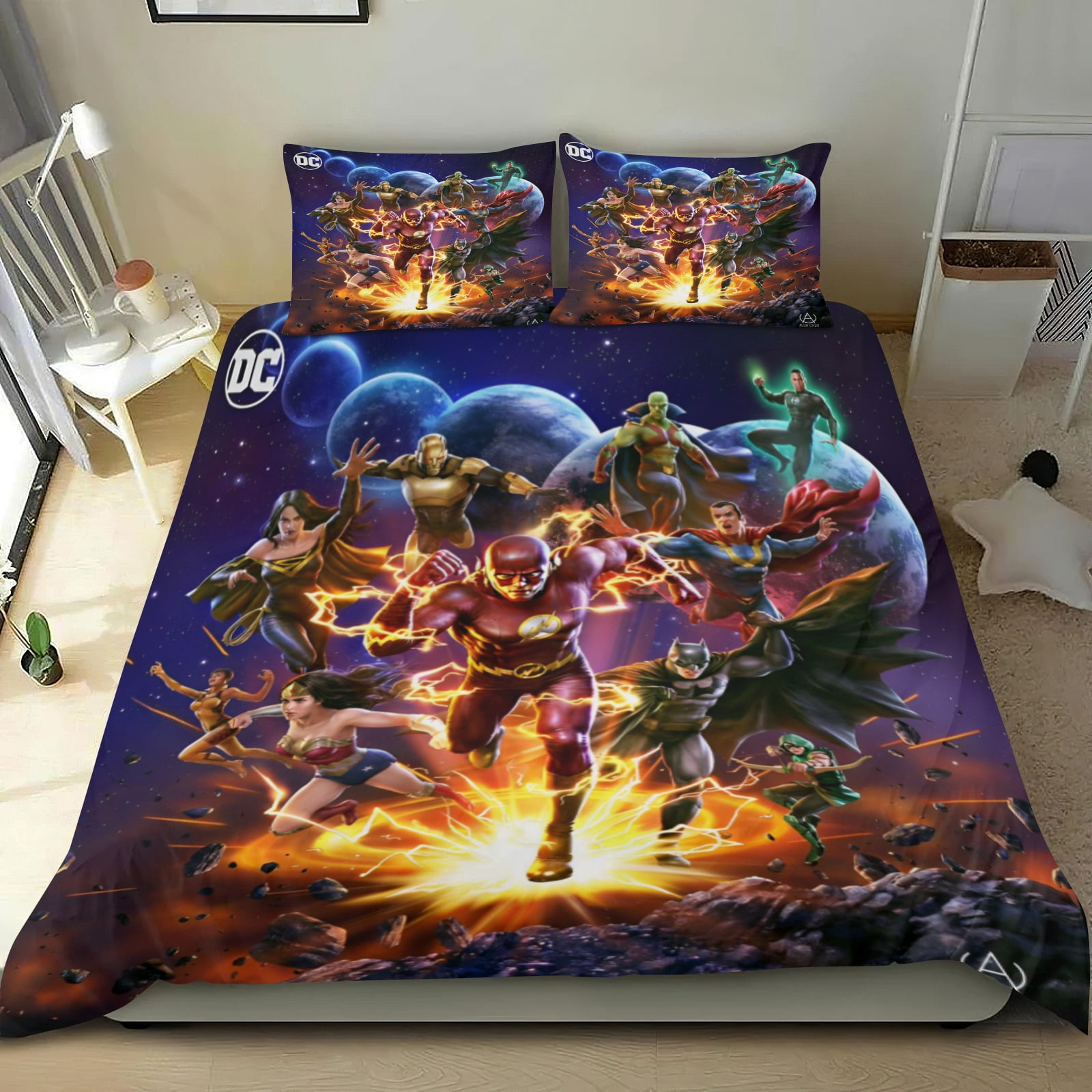 Justice League thin bedding set has an iconic print, Perfect for fans ...