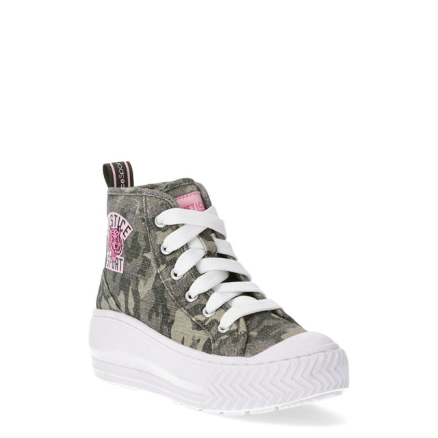 Justice Little Girl & Big Girl High Top Sneakers - Walmart.com