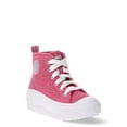 Justice High Top Sneakers - Cotton Upper, Cushioned Footbed - Walmart.com