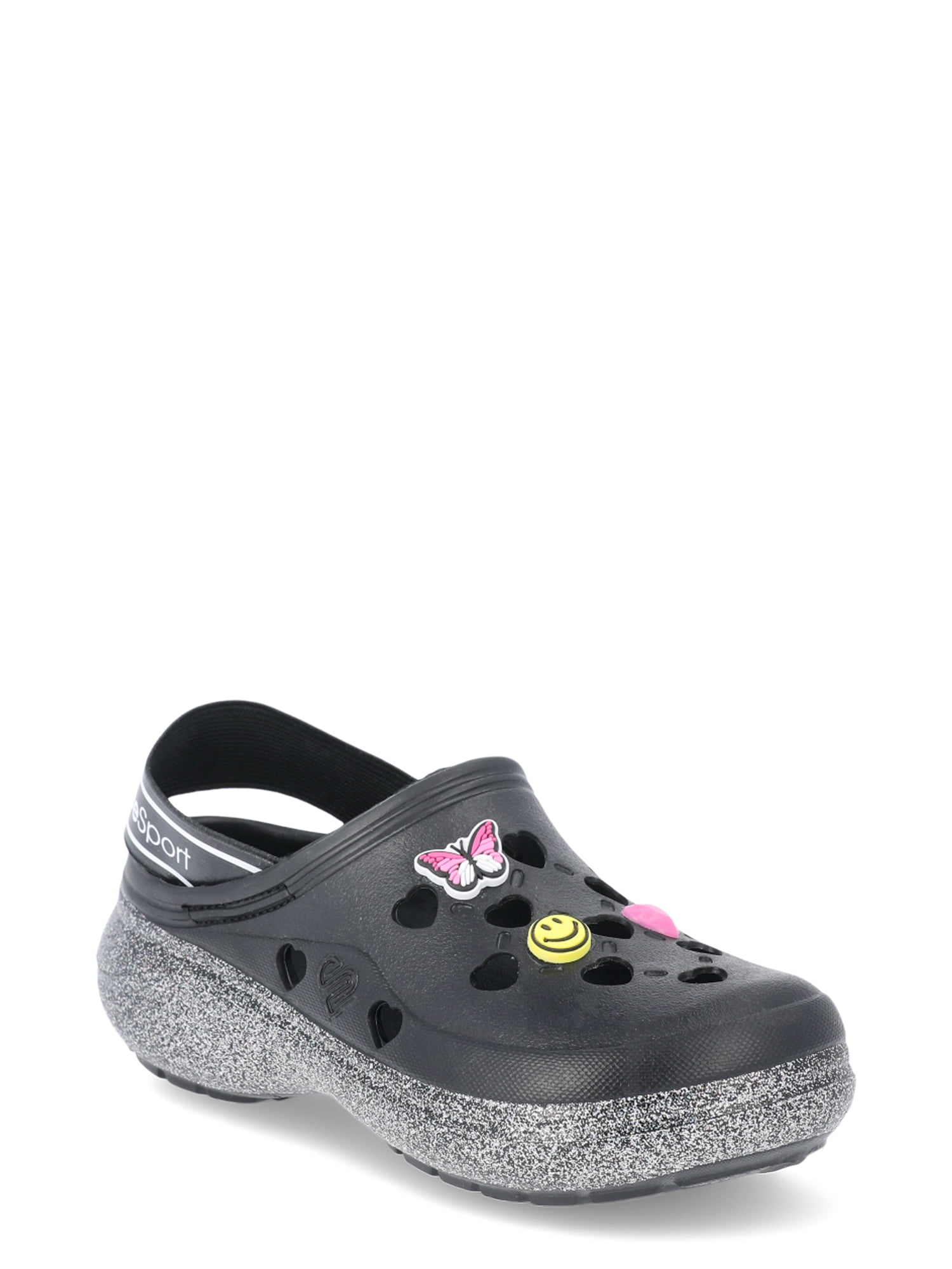 Justice Girls Clogs with Charms, Slip-On, Elastic Heel Strap ...