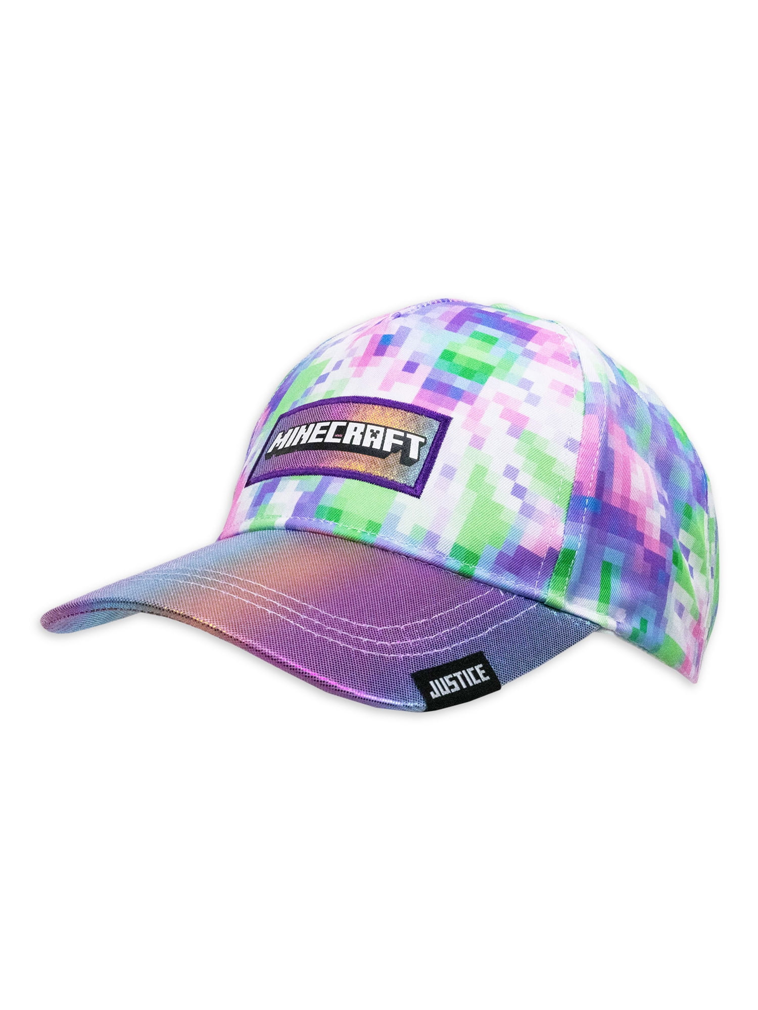 Justice Minecraft Girls Pixel Baseball Style Hat - Walmart.com