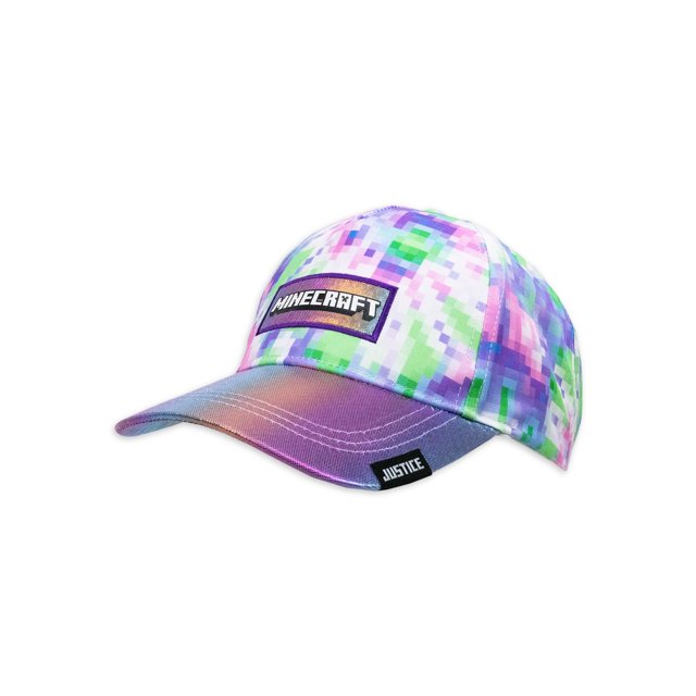 Justice Minecraft Girls Pixel Baseball Style Hat - Walmart.com