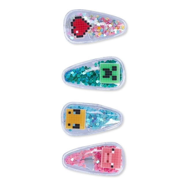 Justice Minecraft Girls Snap Clips, 4-Piece - Walmart.com