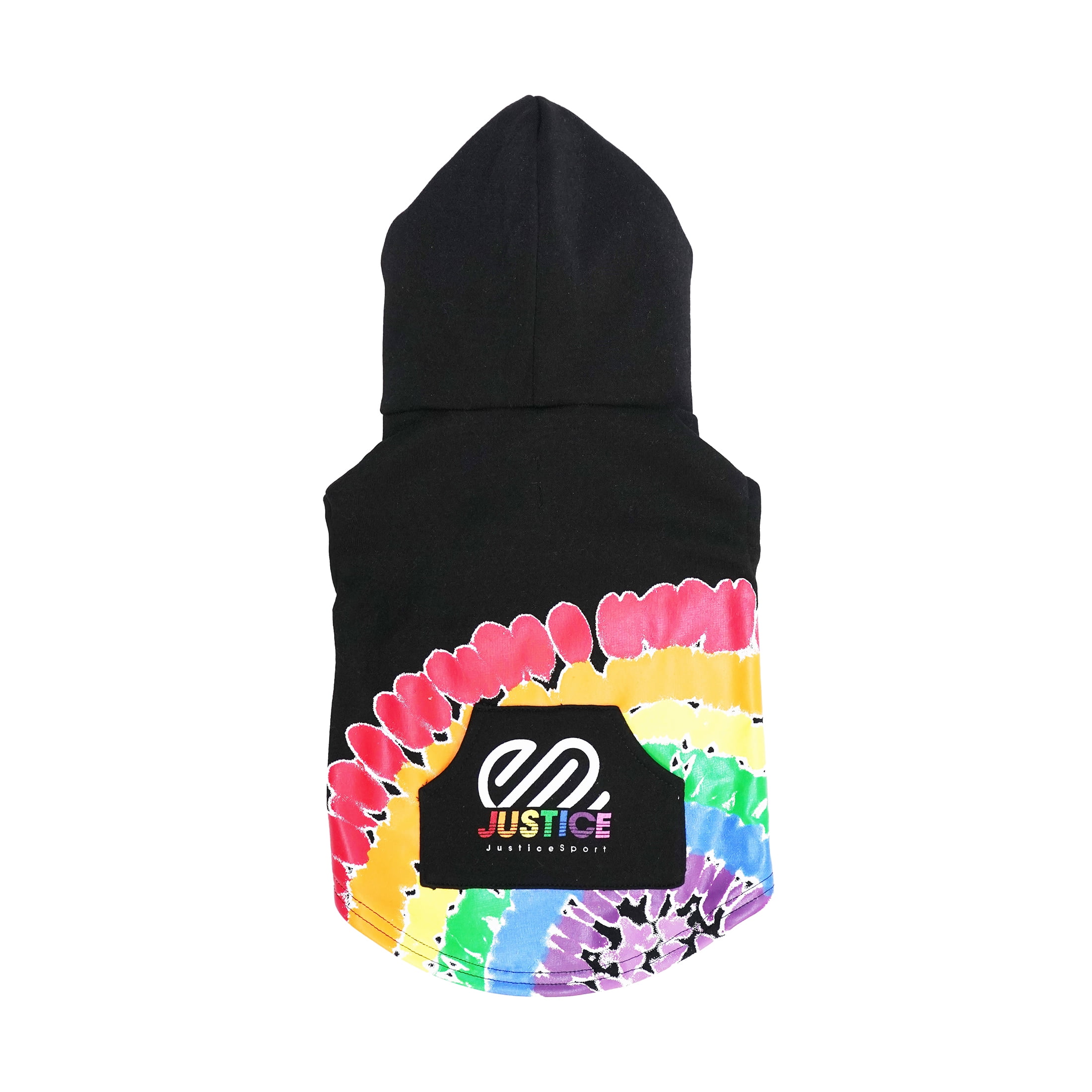 Justice Pet-Pet Apparel-Pet Hoodie-Justice Black Rainbow Logo Hoodie ...