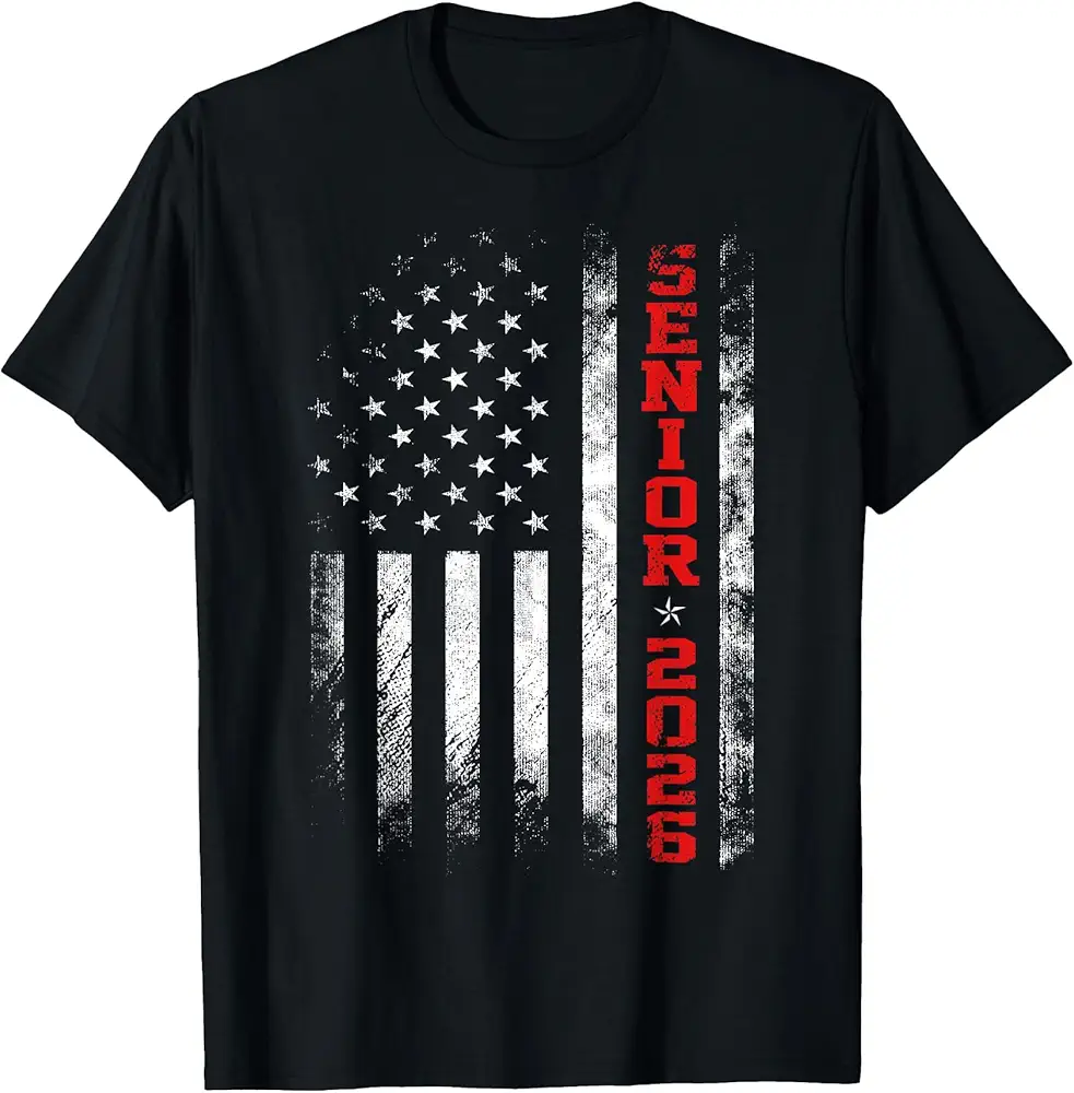 Justice Senior Year 2026 USA Flag Graduation Class Pride Unisex T-Shirt ...